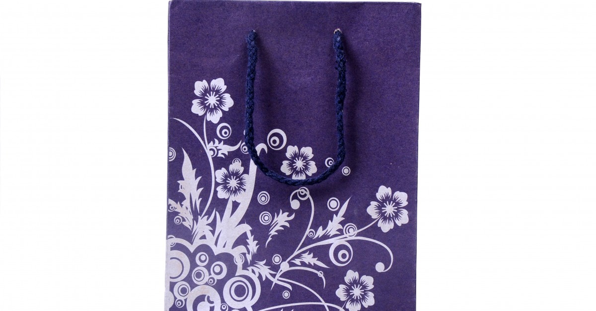 Blue Pattern Card Bag – 20x28x10cm